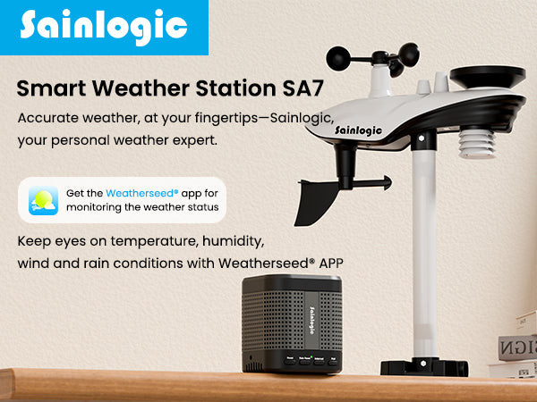 Sainlogic SA7: WiFi Weather Station with Rain Gauge and Wind Speed