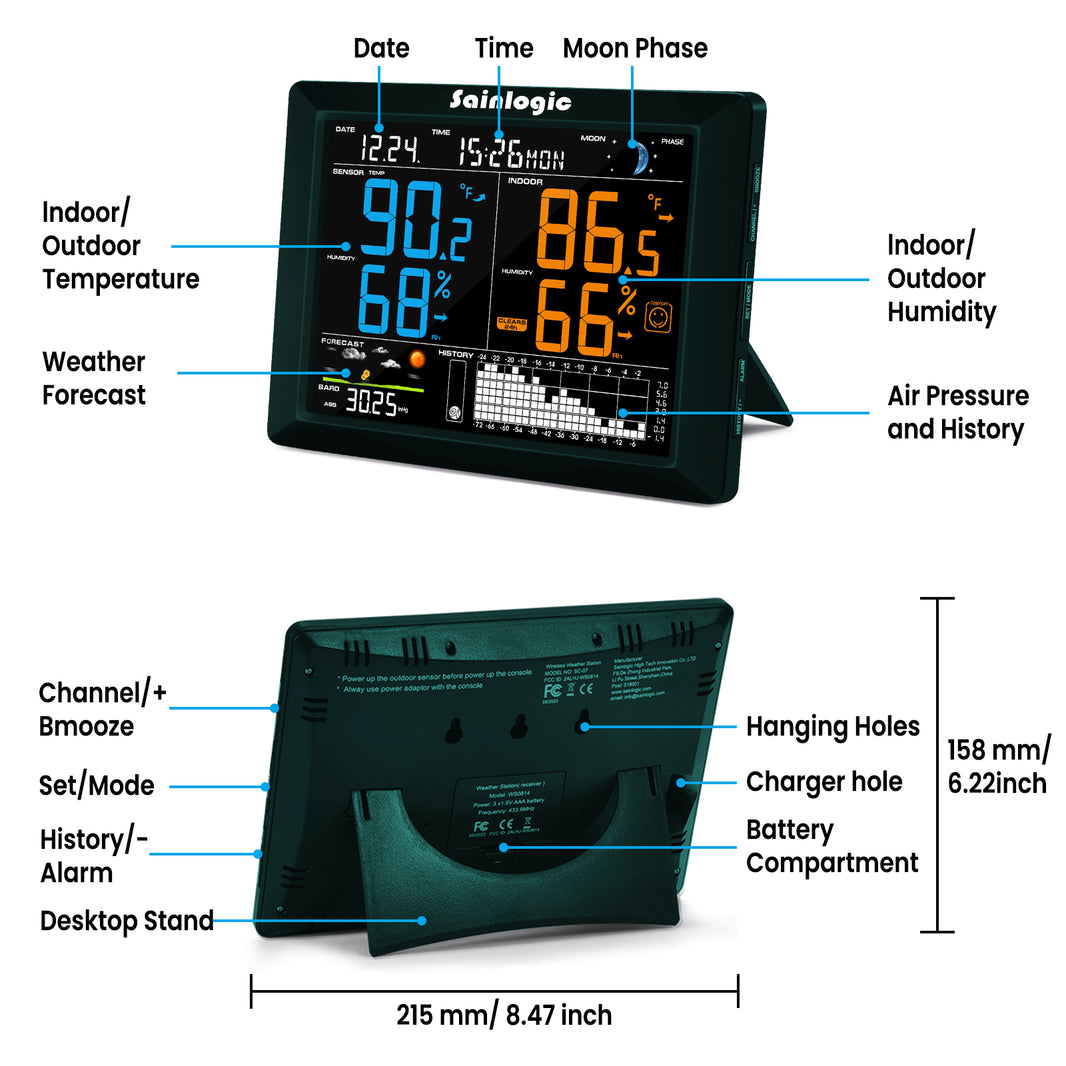Professional Weather Station – WiFi & Multi-Sensor Weather Monitoring ...